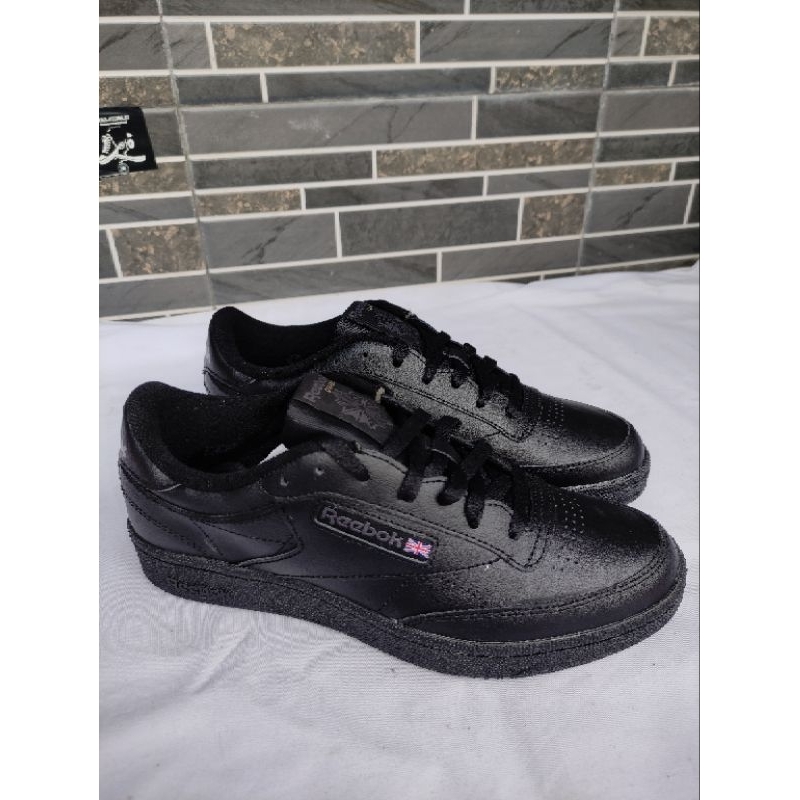 Jual Reebok Club C 85 Fullblack Leather 100000153 Original Resmi Storee ...