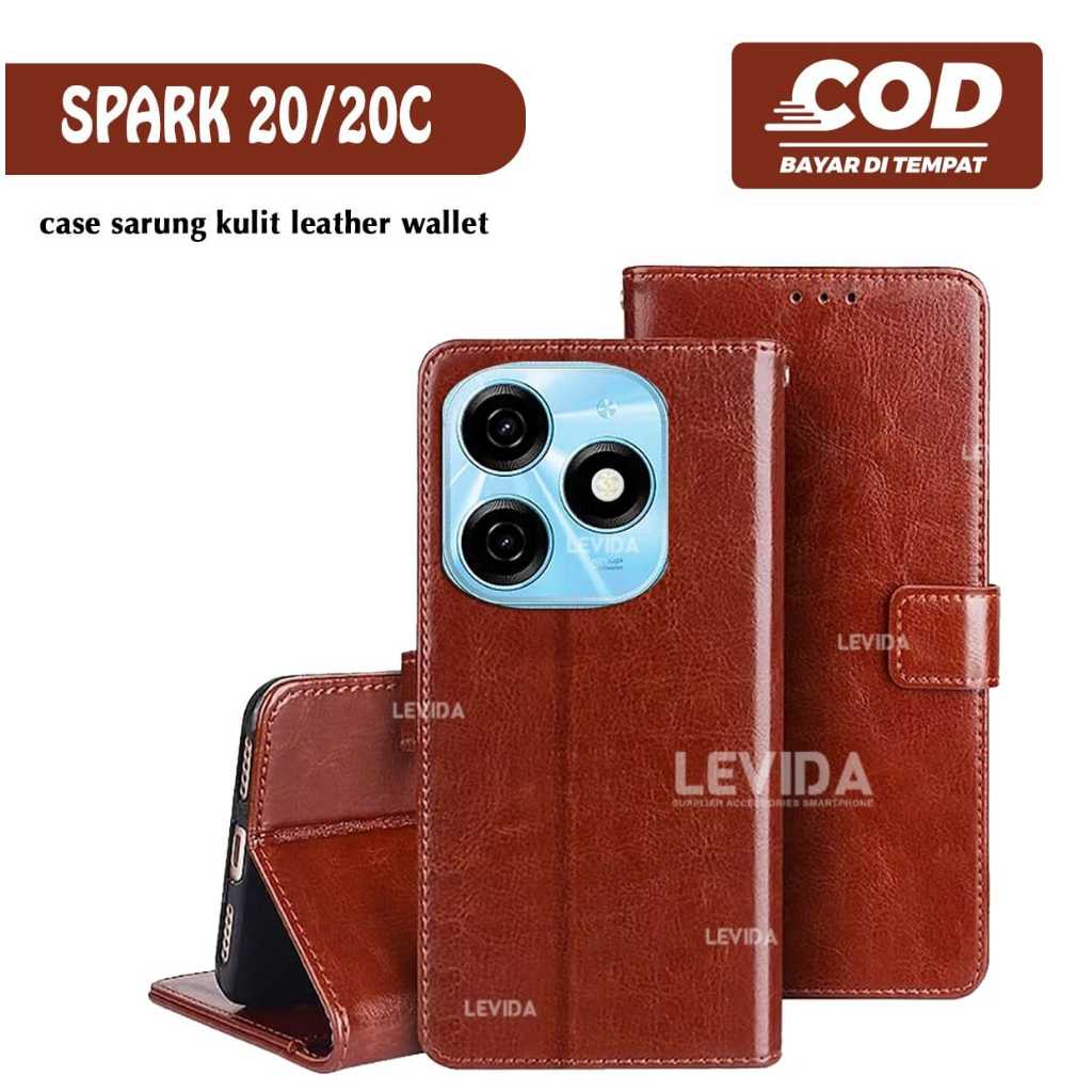 Jual Tecno Spark 20 Tecno Spark 20c Case Flip Cover Kulit Sarung Buku Tecno Spark 20 Tecno Spark