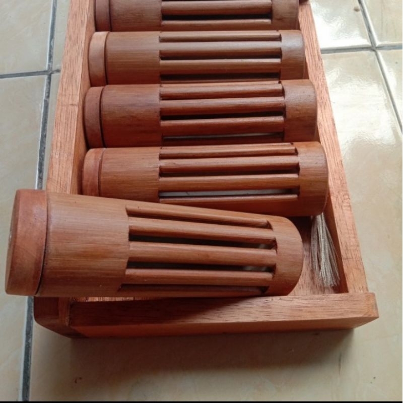 Jual kandang jangkrik aduan 5 slot / bumbung jangkrik bambu bulat ...