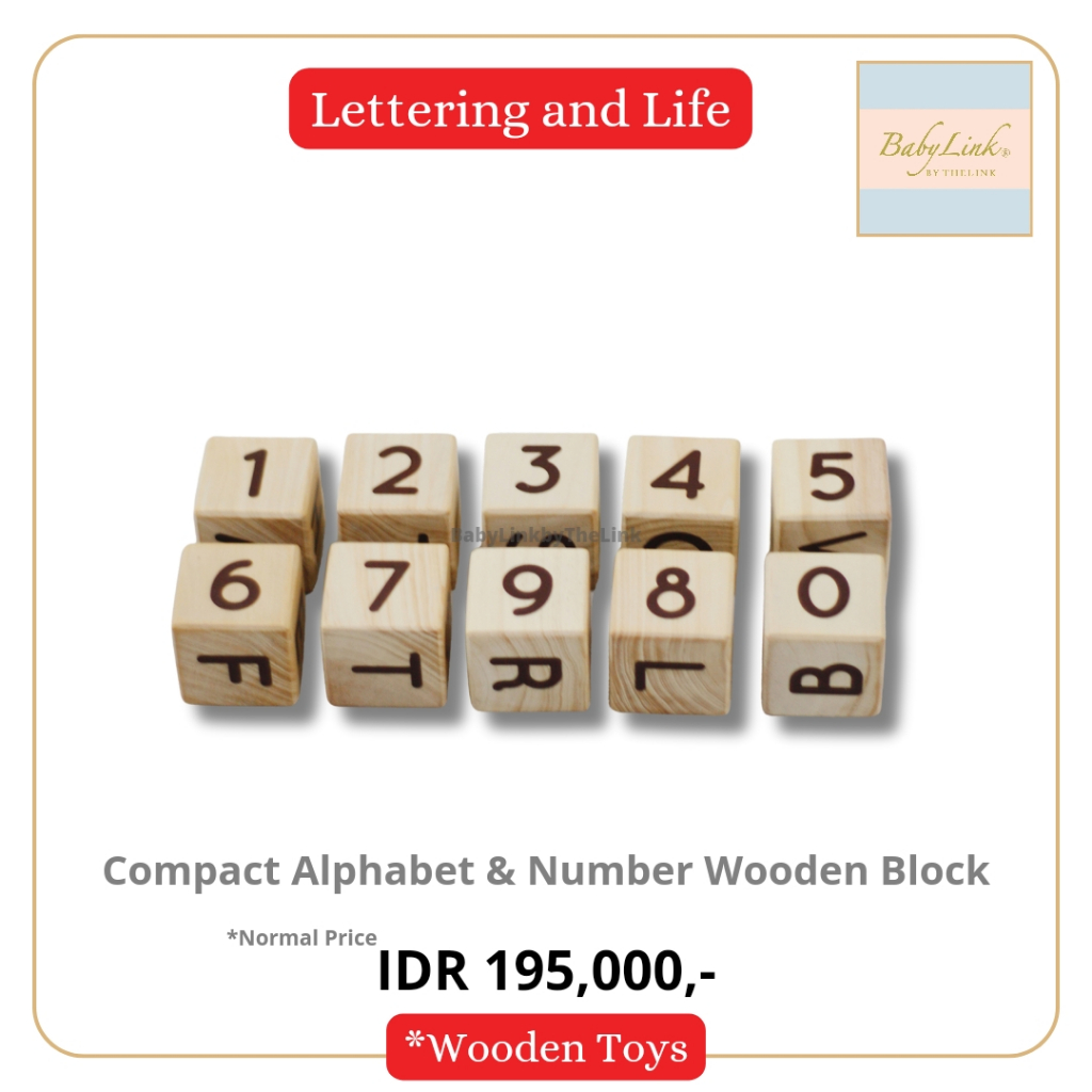 Jual LETTERING AND LIFE, COMPACT ALPHABET & NUMBER WOODEN BLOCKS ...