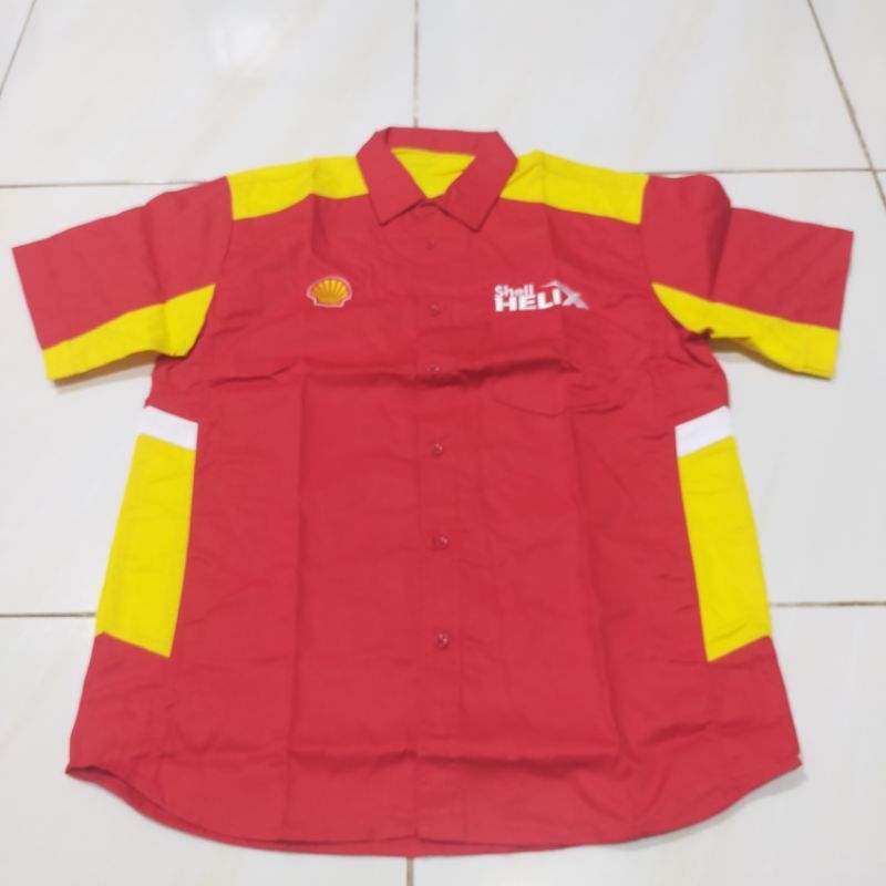 Jual Kemeja baju mekanik Shell Eneos Top1 Jumbo KIXX | Shopee Indonesia