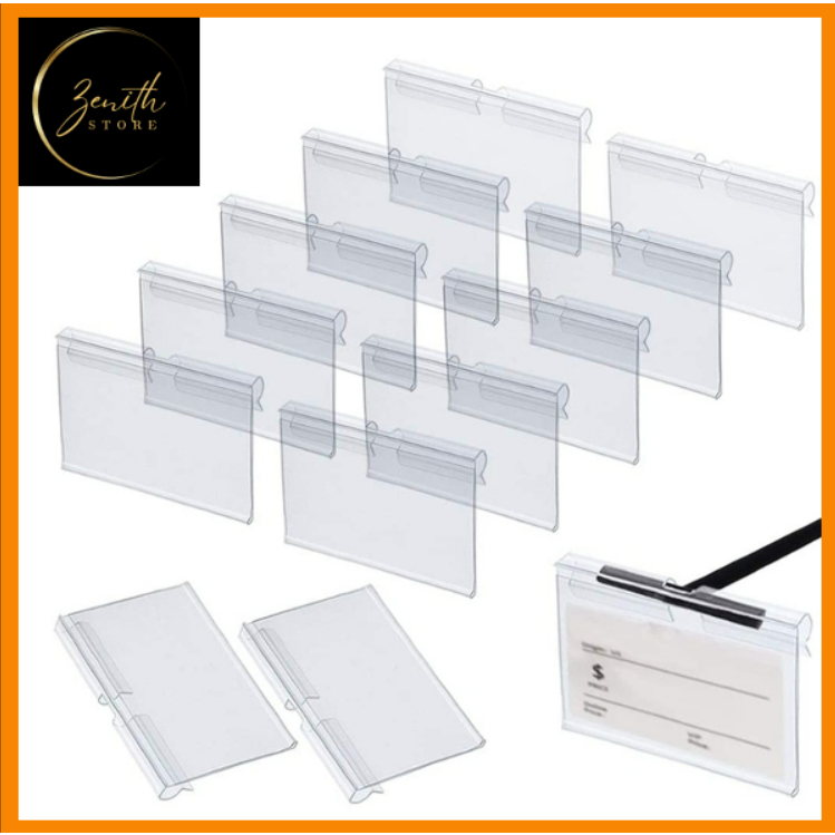 Jual 10pcs label harga mika supermarket | PVC price tag holder | Shopee ...
