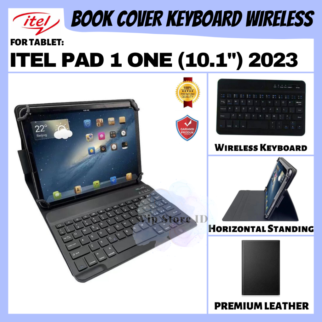 Jual ITEL PAD 1 ONE 10.1 INCH 2023 BOOK COVER KEYBOARD WIRELESS FLIP ...