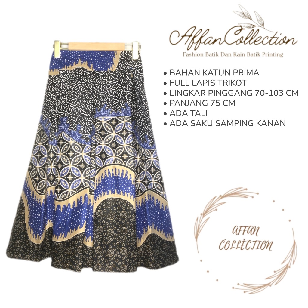 Jual ROK BATIK MODERN ROK BATIK 7/8 LAPIS TRIKOT PREMIUM BAWAHAN BATIK ...
