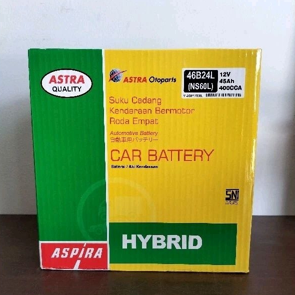 Jual Aki Mobil Nissan Grand Livina, March, Evalia NS60L/46B24L ASPIRA Aki basah | Shopee Indonesia