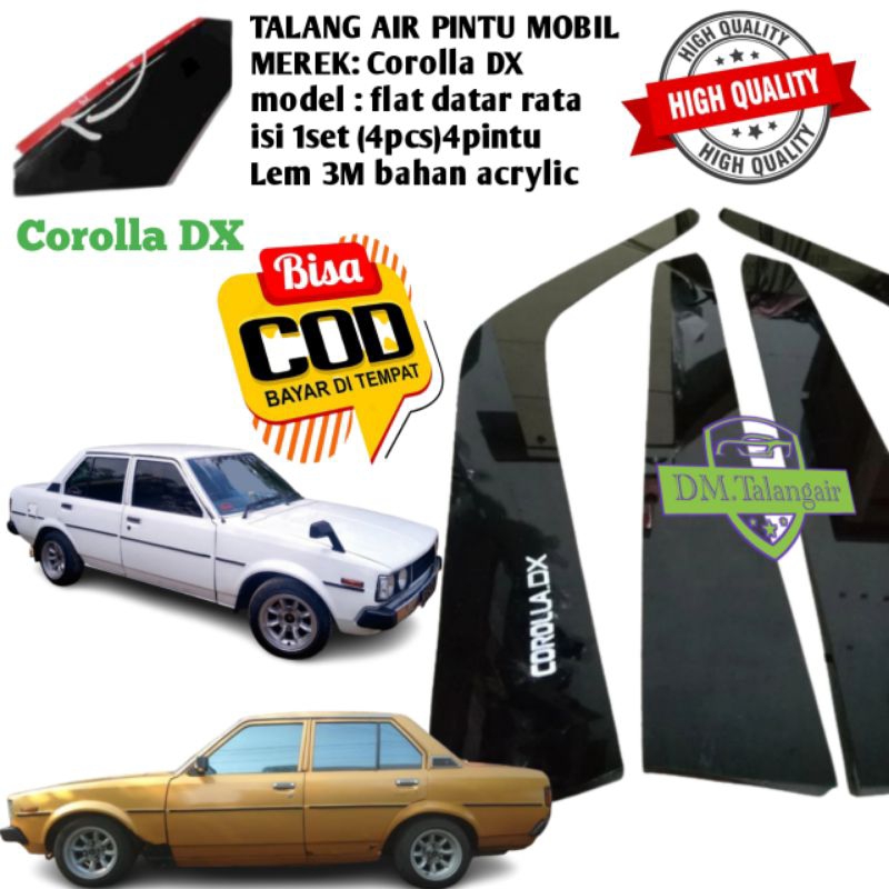 Jual talang air mobil Toyota Corolla DX THN 1980-1984 model flat datar rata 4pintu | Shopee ...