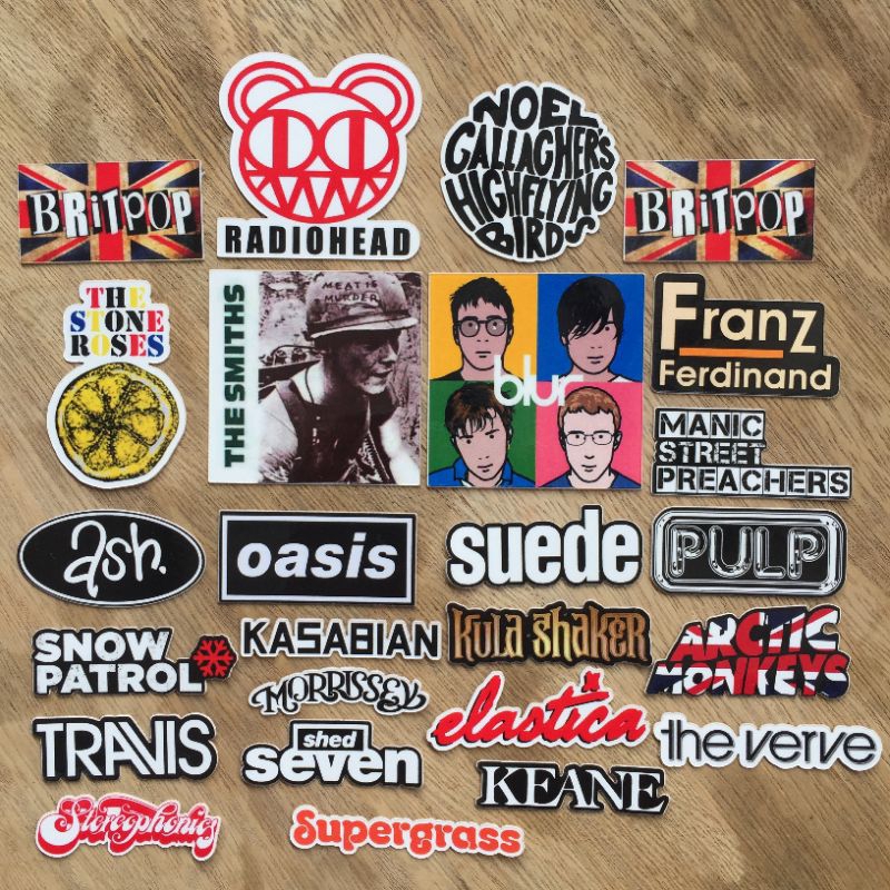Jual Sticker Pack Band British Pop Sticker Band Britpop (isi 25pcs ...