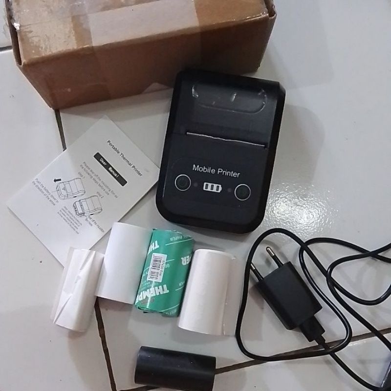 Jual Printer bluetooth mini portable printer thermal 58mm cetak nota second | Shopee Indonesia