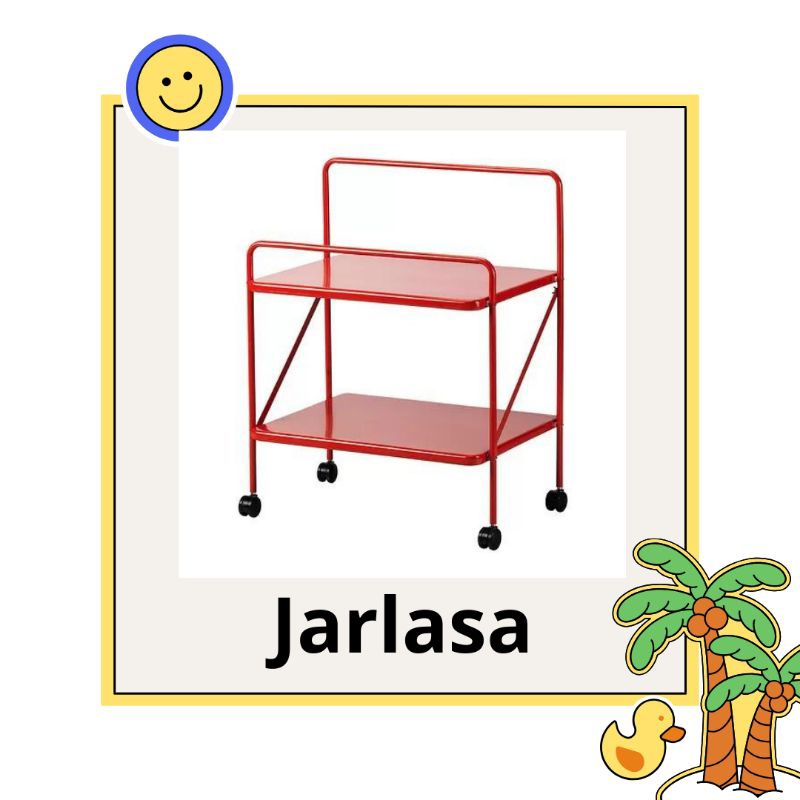 Jual IKEJARLASA. Meja samping beroda, merah, 65x45 cm. 2 varian warna ...