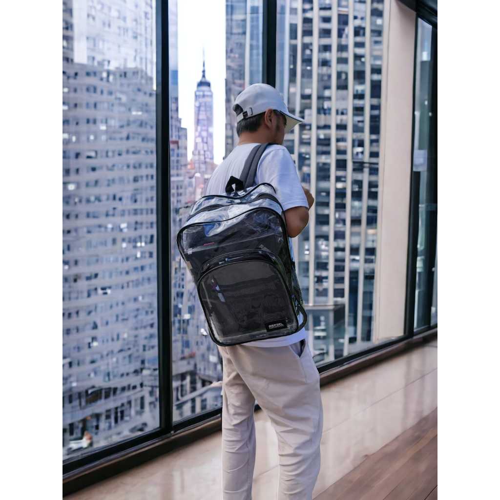 Jual Ransel transparan pvc Tas meltifungisi Tas ransel bahan tebal Tas ...