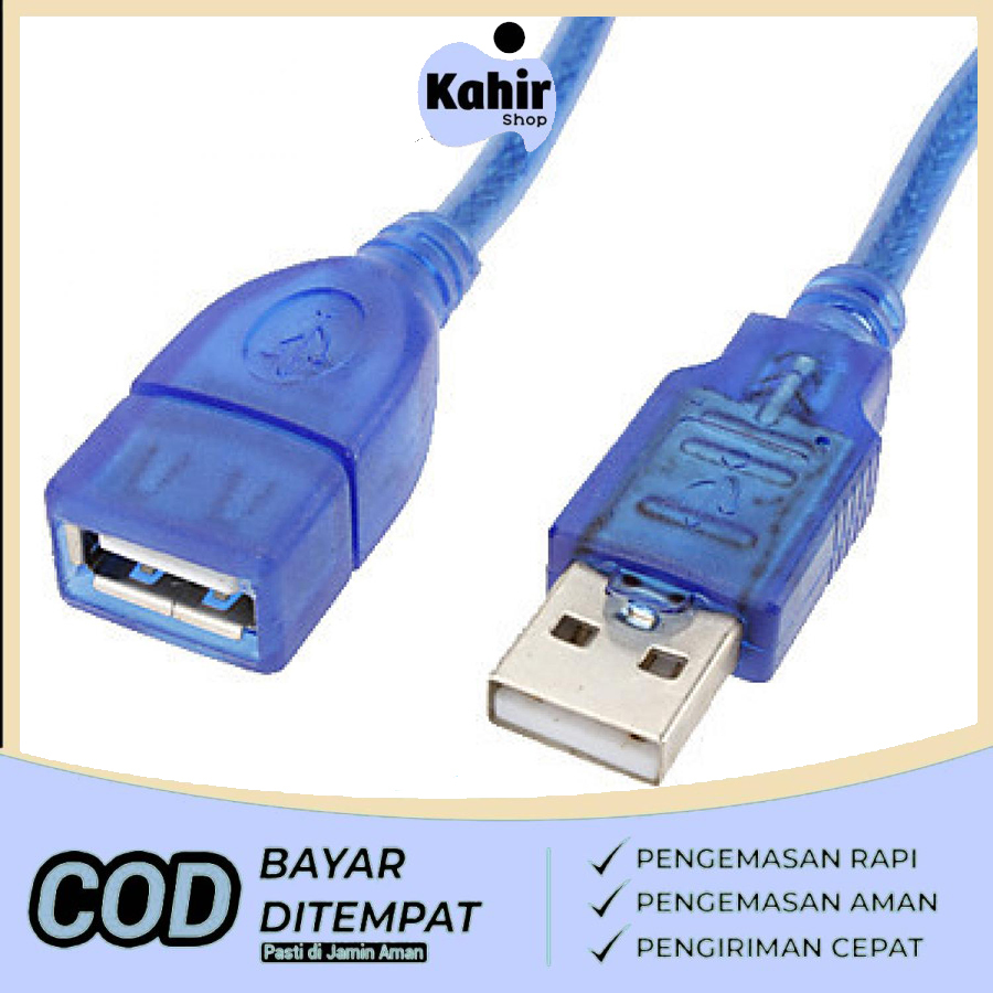 Jual Kabel Extension USB 3.0 Male To Female / Kabel Sambungan USB 3.0 ...