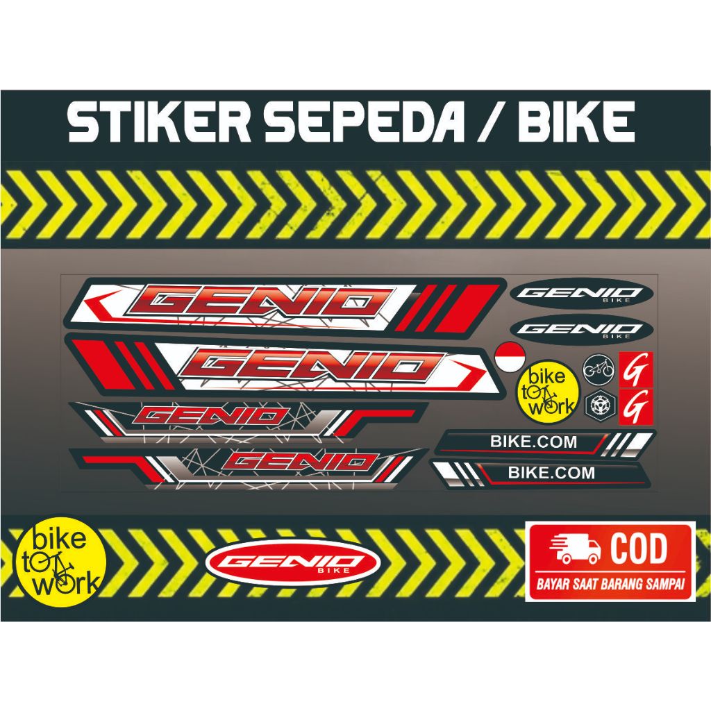 Jual STIKER BIKE STIKER GENIO STIKER SEPEDA VARIASI STRIPING MOTIF ...