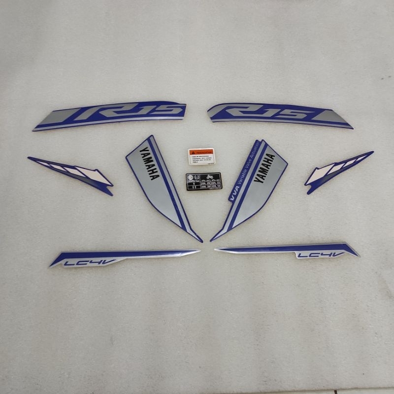 Jual Stiker Stripping Striping Yamaha YZF R15 155 V3 VVA Biru Blue Moto ...