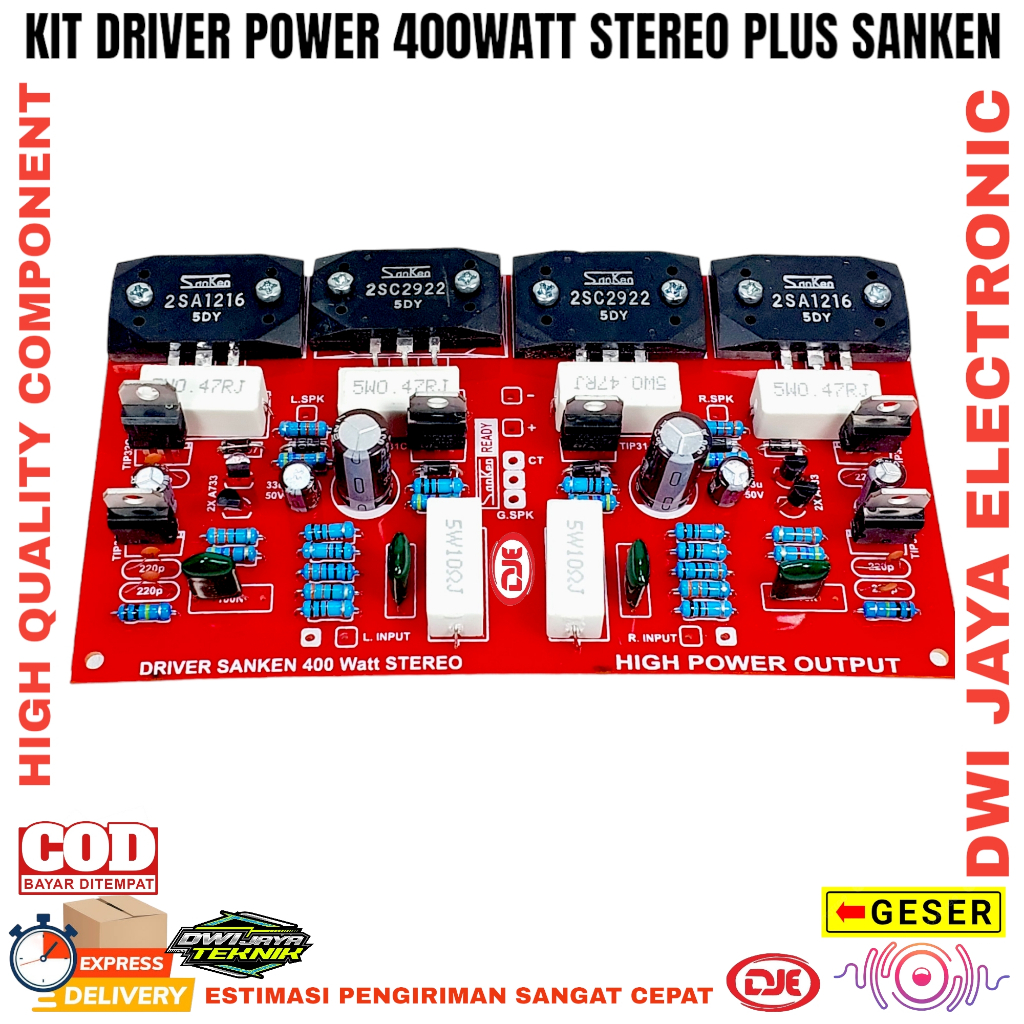 Jual kit drever power 400watt stereo plus sanken | Shopee Indonesia