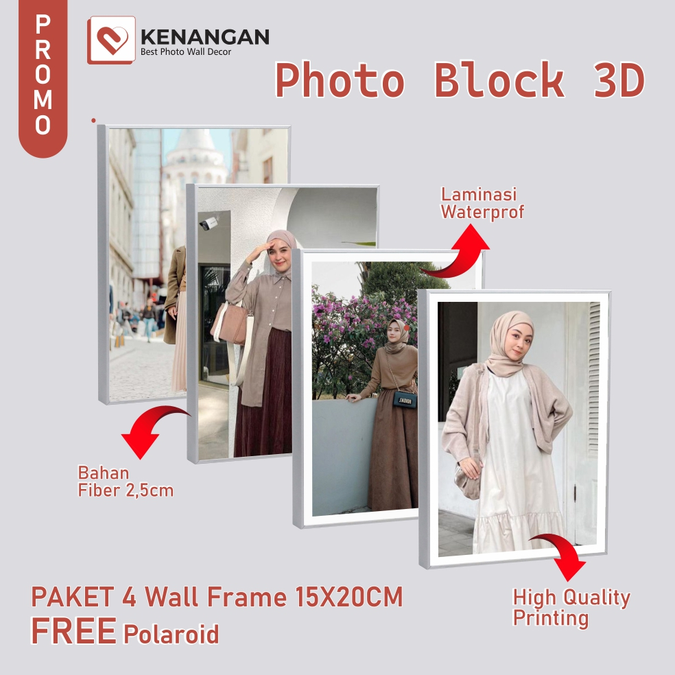 Jual PAKET 4 WALL FRAME | CETAK FOTO BINGKAI UKURAN UKURAN 15X20CM ...