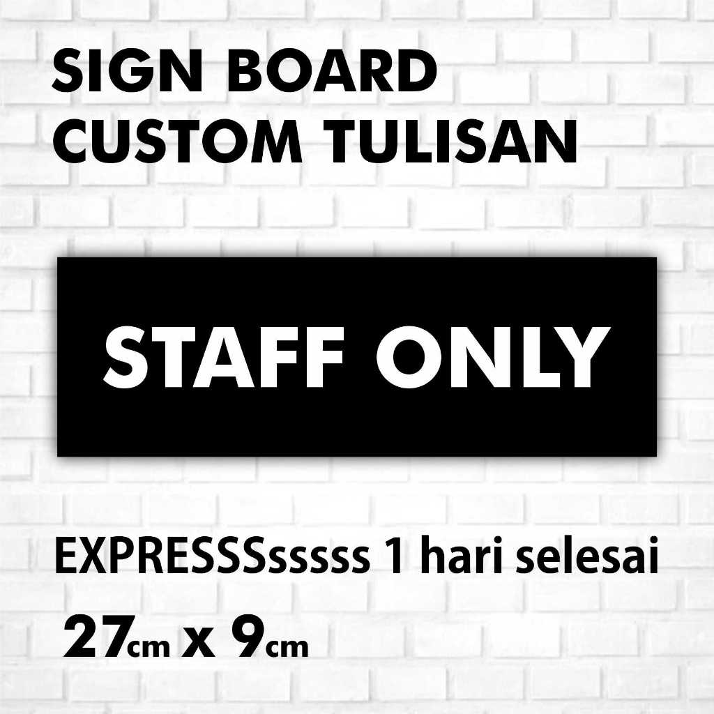 Jual sign staff kantor | tulisan akrilik kantor | Shopee Indonesia