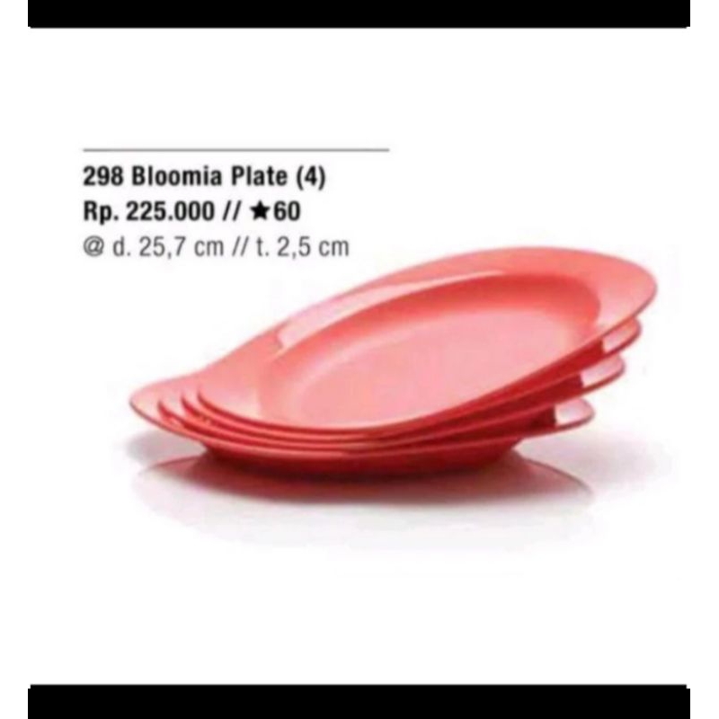Jual tupperware bloomia plate / blossom plate / piring tupperware set ...