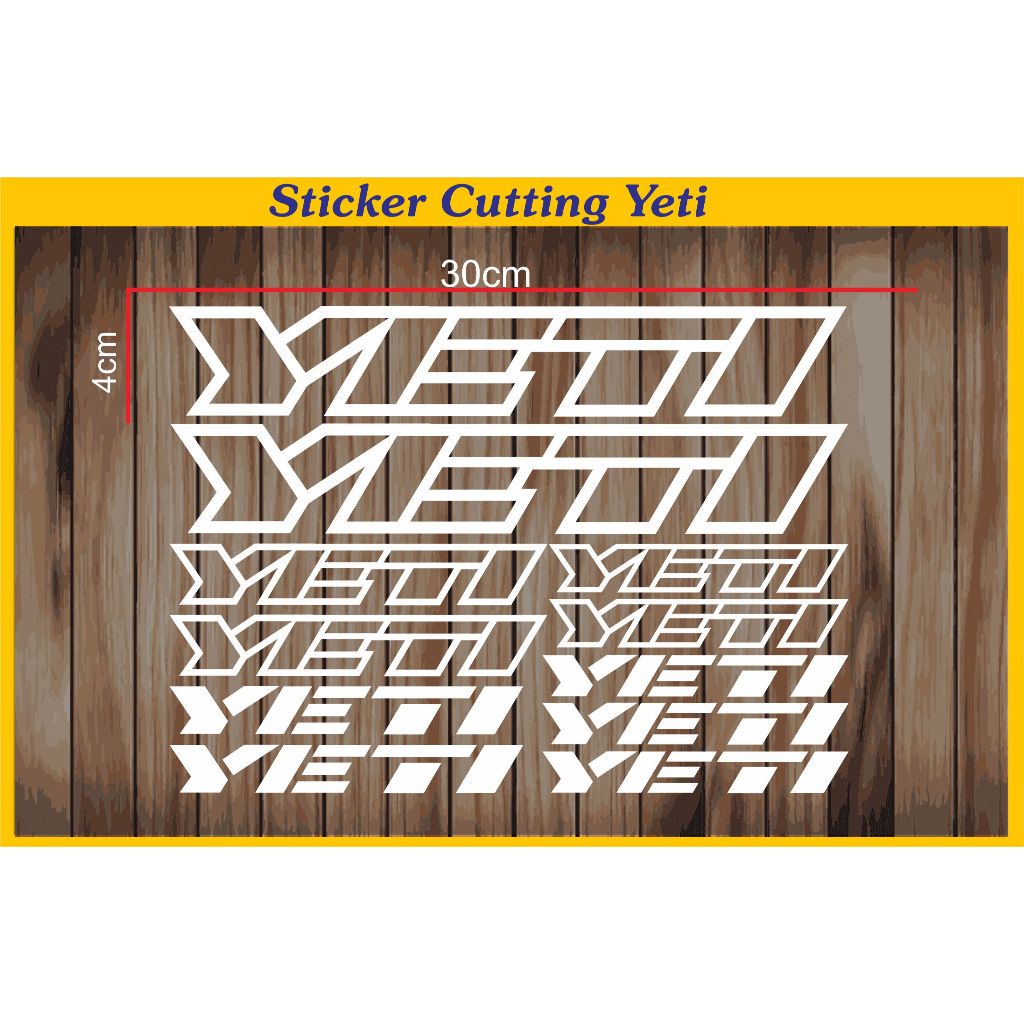 Jual Stiker cutting Pack Sepeda Yeti - Bicycle Decal Sticker | Shopee ...