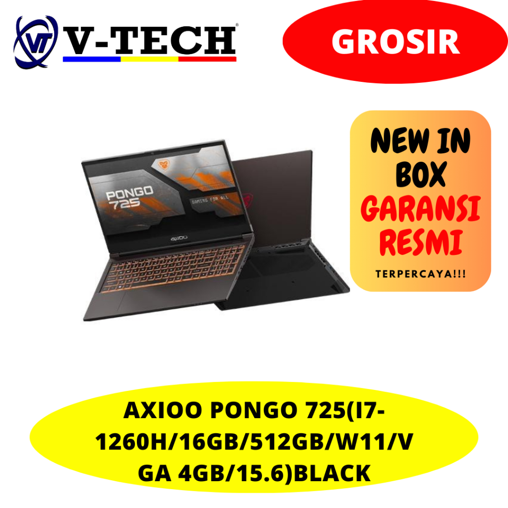 Jual AXIOO PONGO 725(I7-1260H/16GB/512GB/W11/VGA 4GB/15.6)BLACK ...