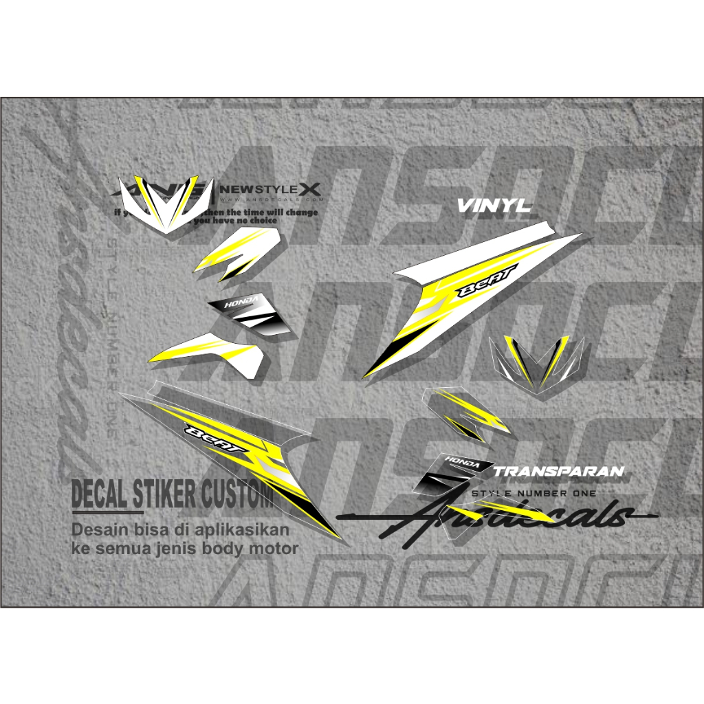 Jual sticker striping honda beat - emblem striping honda beat karbu ...