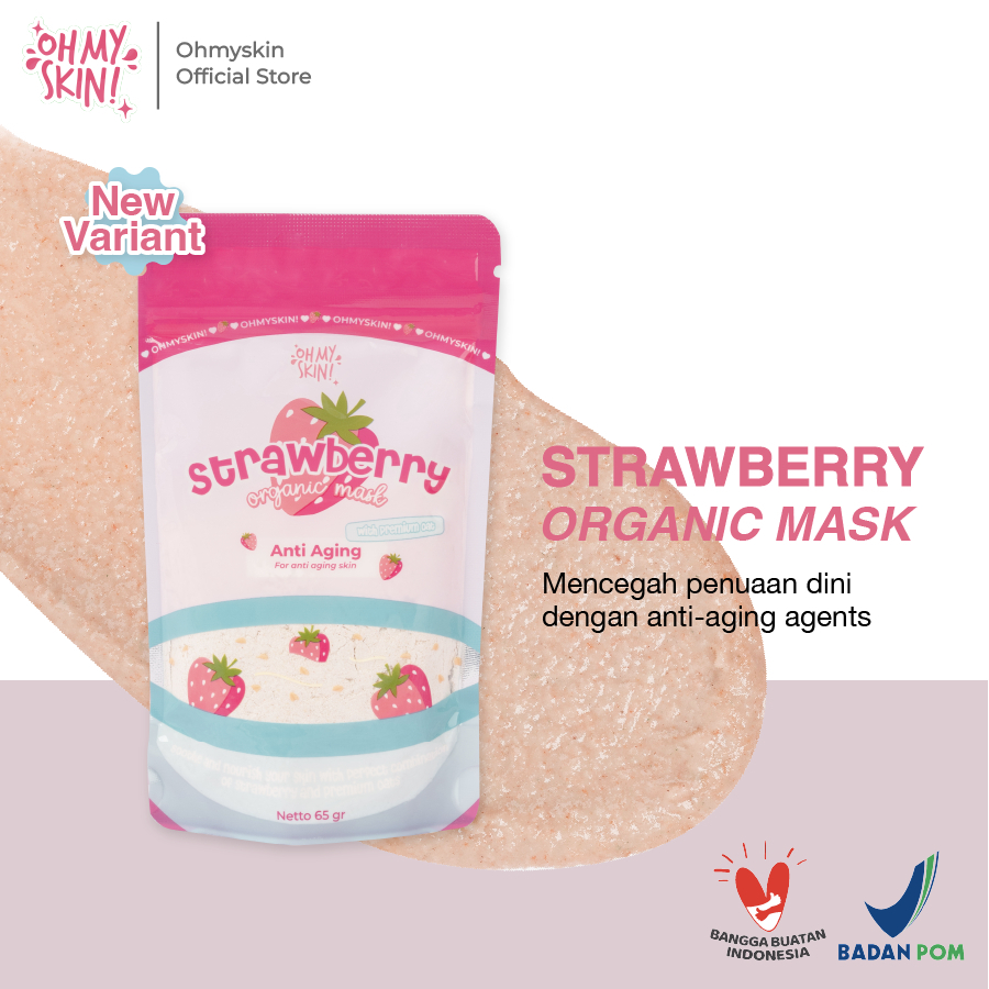 Jual MFI - Oh My Skin! Strawberry Organic Mask 65 gr | Shopee Indonesia