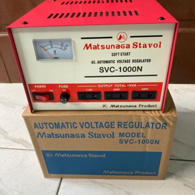 Jual Stabilizer stabiliser Matsunaga 1000 Watt - Stavol SVC-1000N-Matsunaga SVC 1000VA | Shopee ...