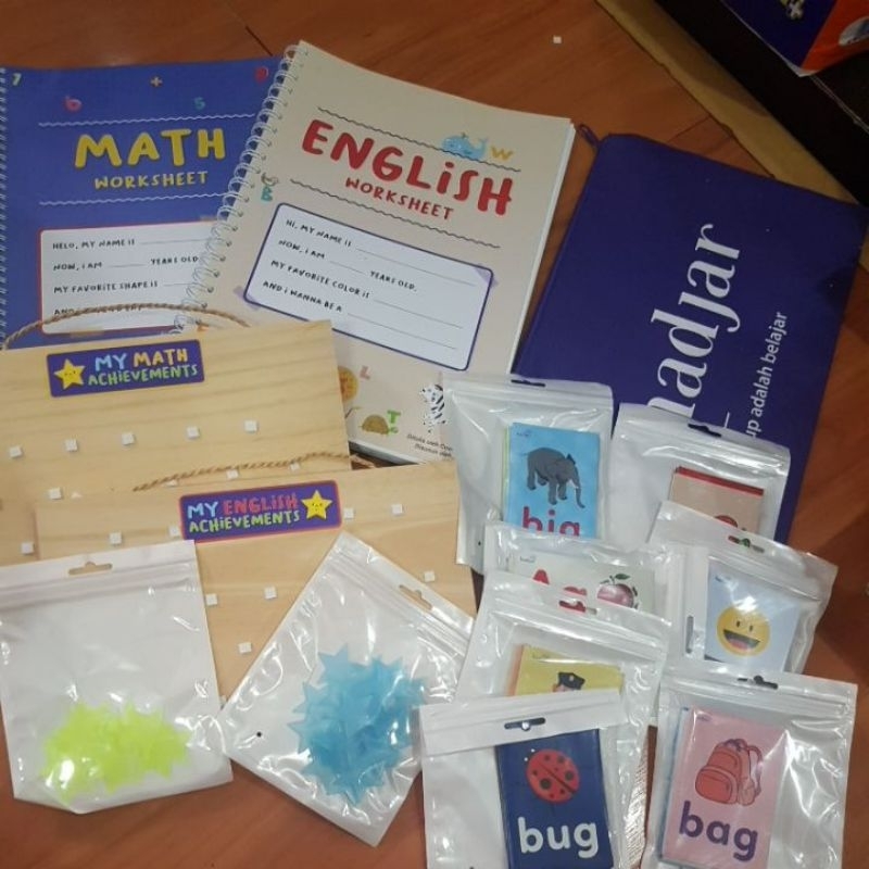 Jual Paket Worksheet Anak PAUD Preschool Math and english worksheet ...