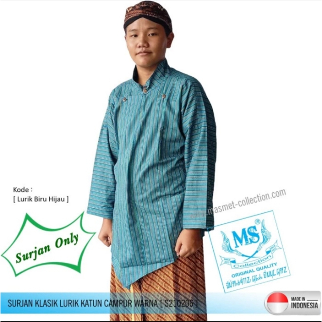 Jual Baju Surjan Lurik Katun Warna Khas Jawa ( Atasan ) | Shopee Indonesia