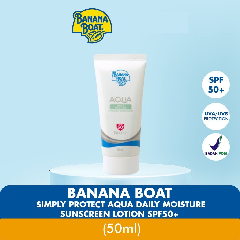 Jual Banana Boat Simply Protect Aqua Daily Moisture Sunscreen Lotion SPF50+ ( 50 mL ) | Shopee ...