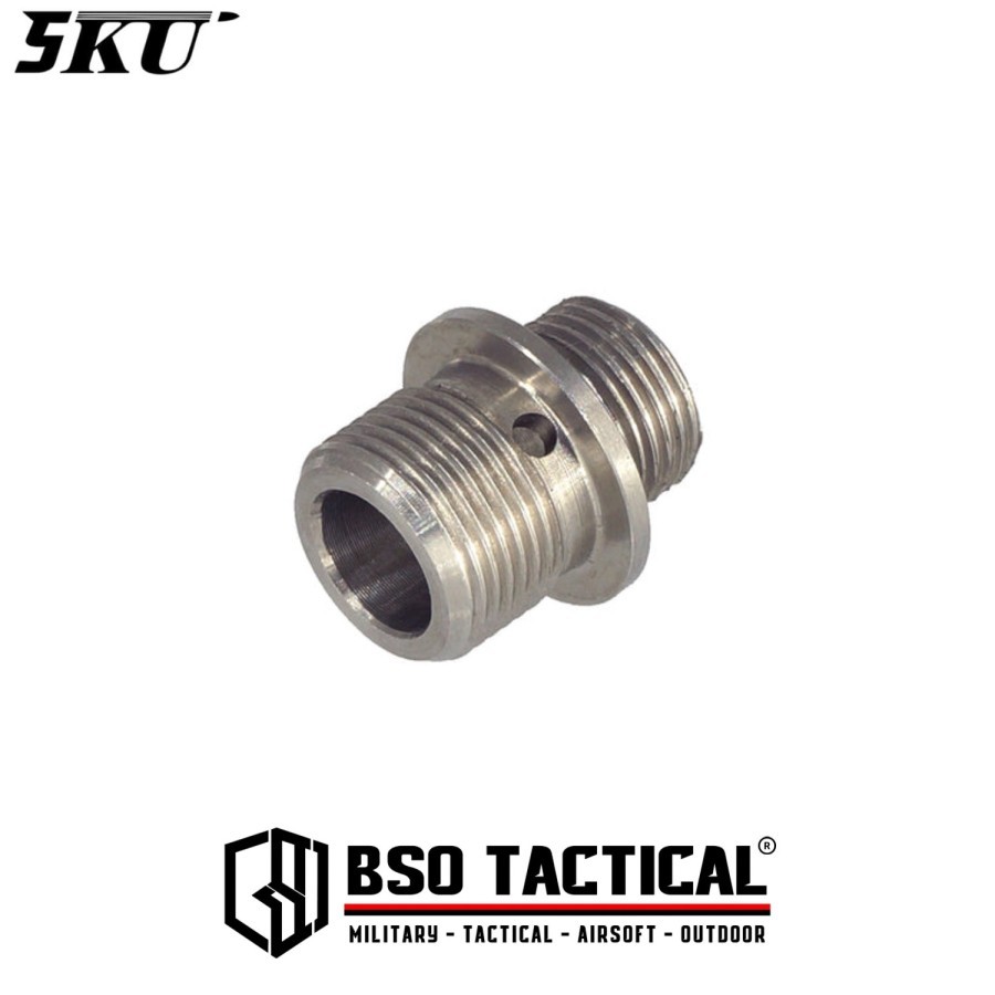 Jual 5KU Stainless Muzzle Silencer Adapter M12 CCW to M14 CCW for GBB ...