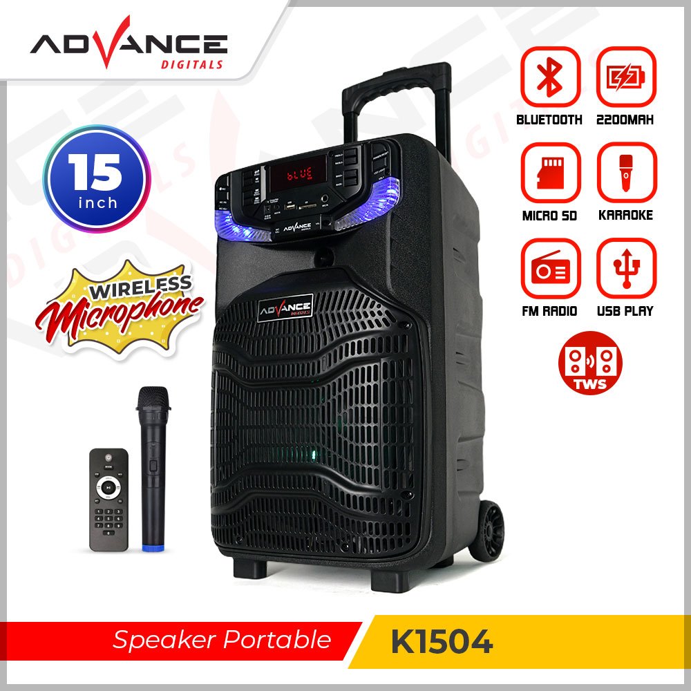 Jual SPEAKER MEETING PORTABEL 15 INCH // SPEAKER ADVANCE K-1504 ...