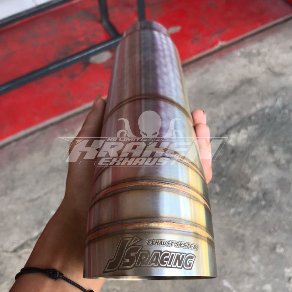 Jual Tailpipe Knalpot JS RACING POLOS,BIRU Panther Fortuner Pajero ...