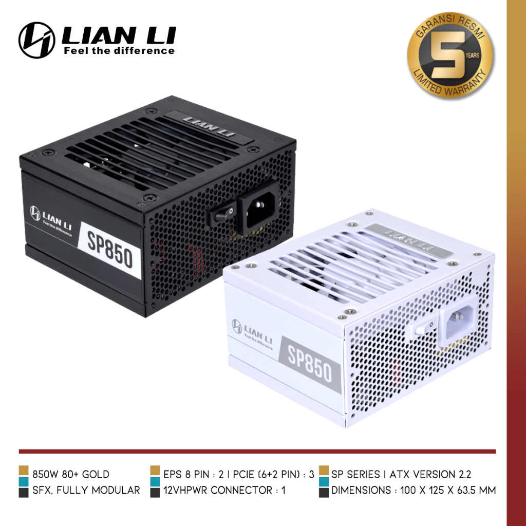 Jual LIAN LI SP850 | PSU 850W 80+ Gold Fully Modular SFX | Shopee Indonesia