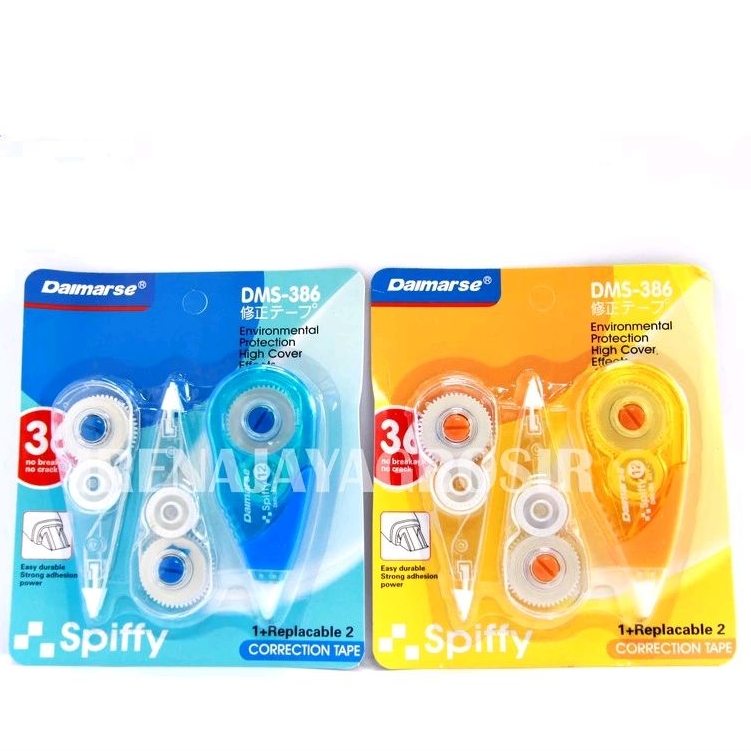 Jual Correction tape 3 in 1 + refill / tip x roll isi 3 refill panjang ...