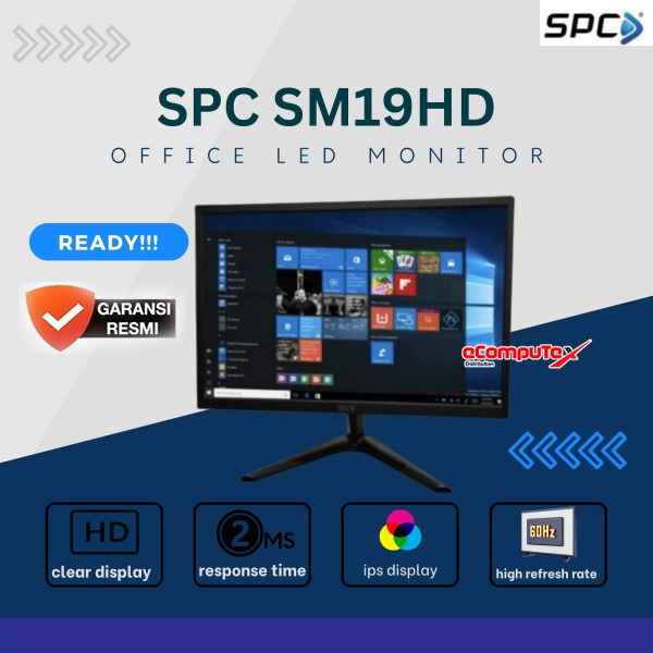 Jual MONITOR SPC 19" INCH SM19HD LED 19" INCI SM-19HD HDMI+VGA ORIGINAL - GARANSI RESMI | Shopee ...