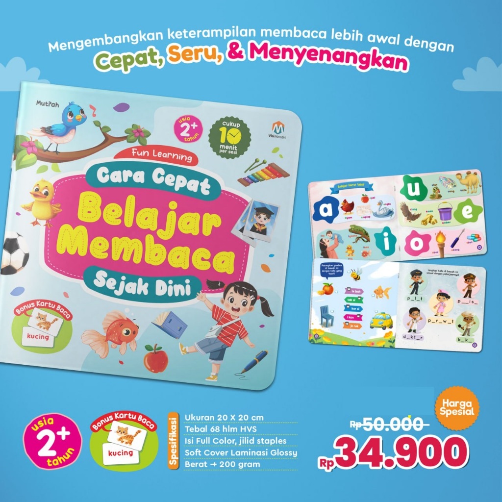 Jual Ziyadbooks Buku Cara Cepat Belajar Membaca Sejak Dini Belajar