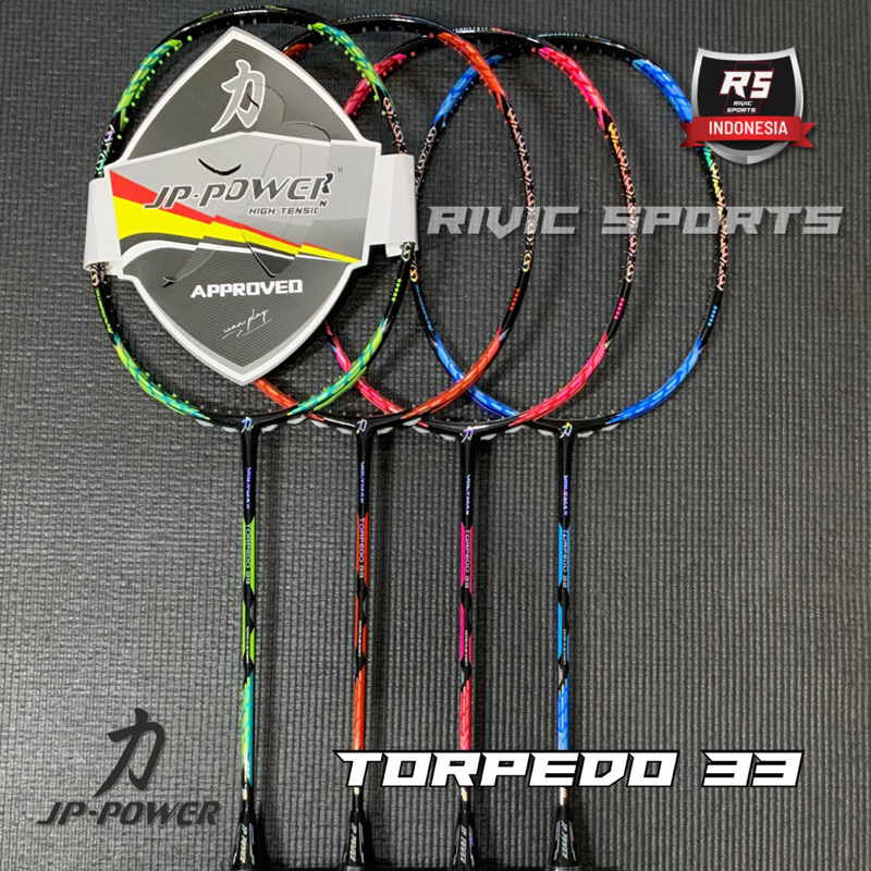 Jual Raket JP POWER TORPEDO 33 35LBS JP-Power Raket Badminton Original ...