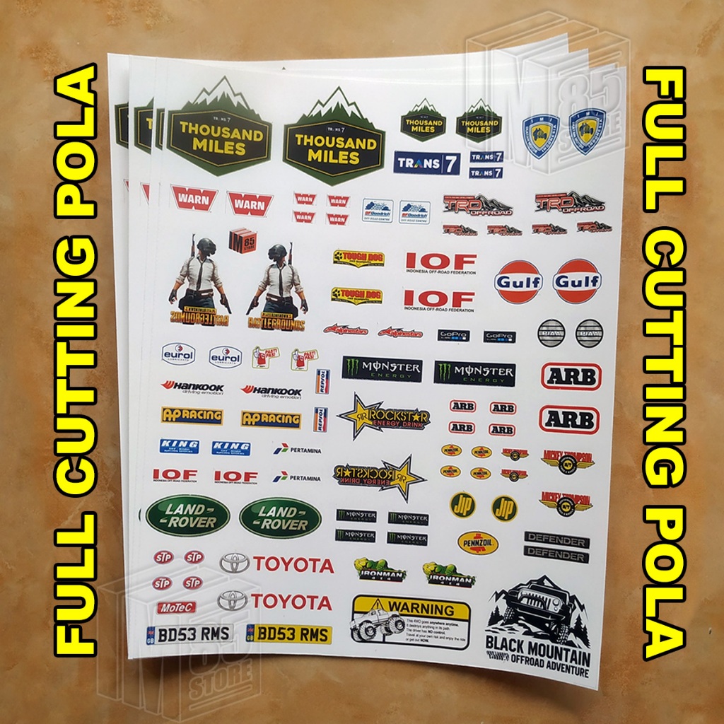 Jual Stiker Decal RC Offroad 1/12 dan 1/16 Standard (Full Cutting Pola ...