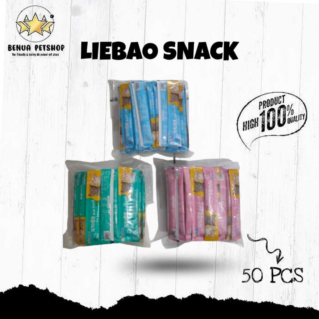 Jual LIEBAO SNACK CREAMY CEMILAN KUCING ALL VARIAN - 15 GR X 50 PCS ...