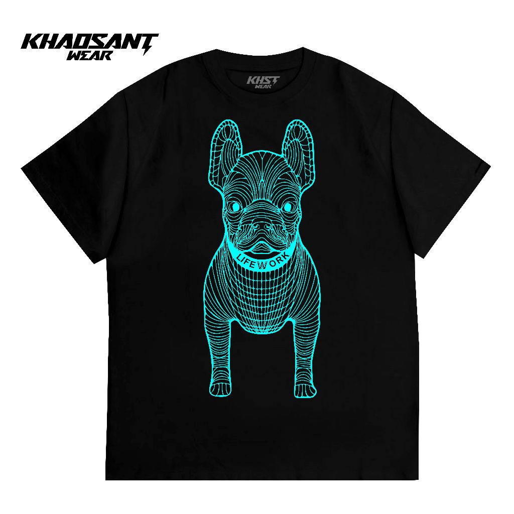 Jual KHAOSANT Kaos Lifework Radog Baju LA Logo Dog Tshirt Life Work ...