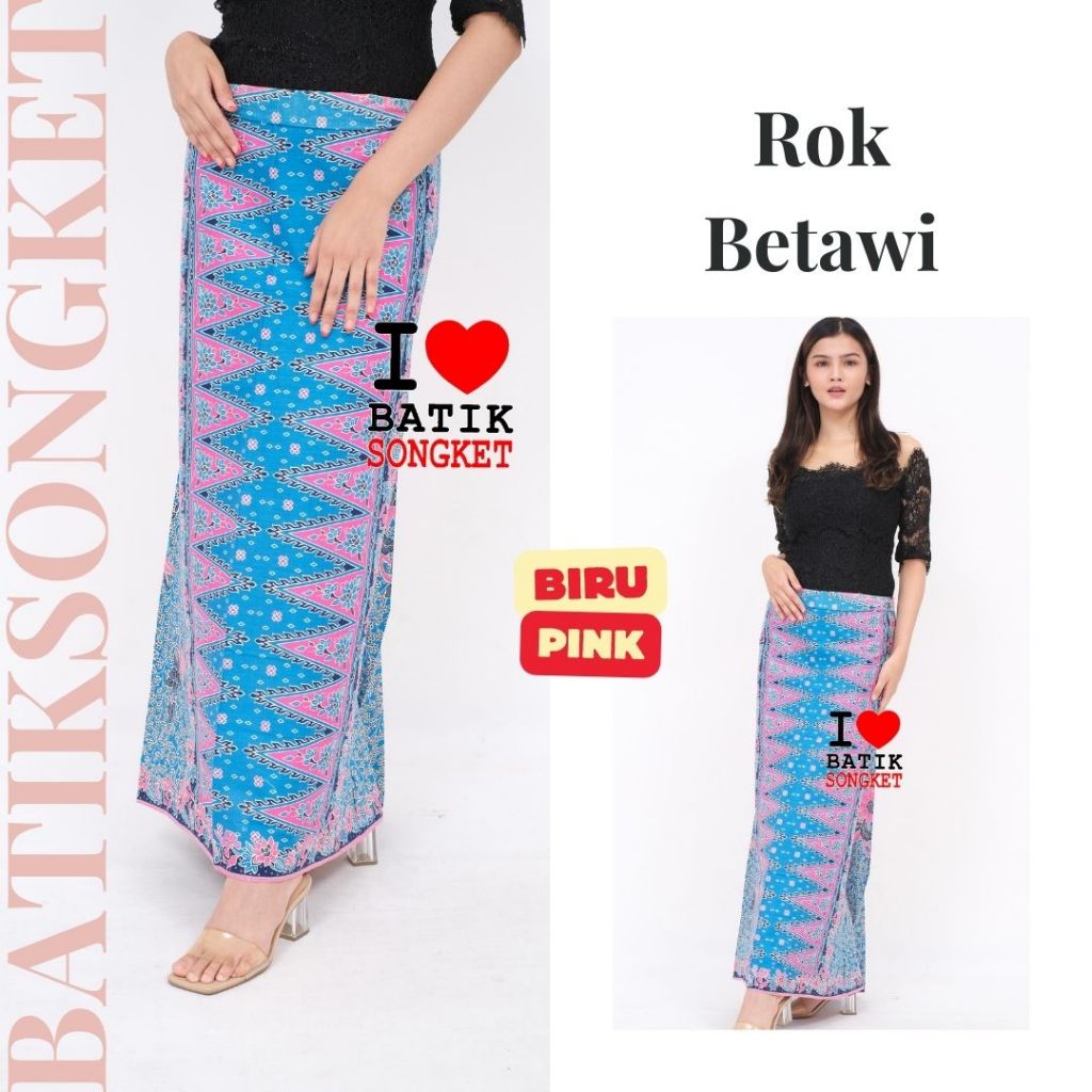 Jual ROK BATIK BETAWI ENCIM ALL SIZE TUMPAL MOTIF ONDEL KEBAYA MODERN ...