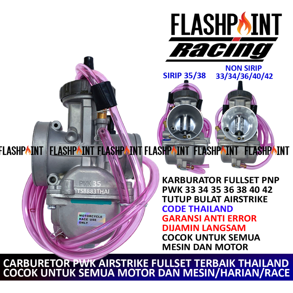 Jual (BISA COD) KARBURATOR AIRSTRIKE TUTUP BULAT PWK 24 26 28 30 33 34 35 36 38 40 42 AIR STRIKE ...
