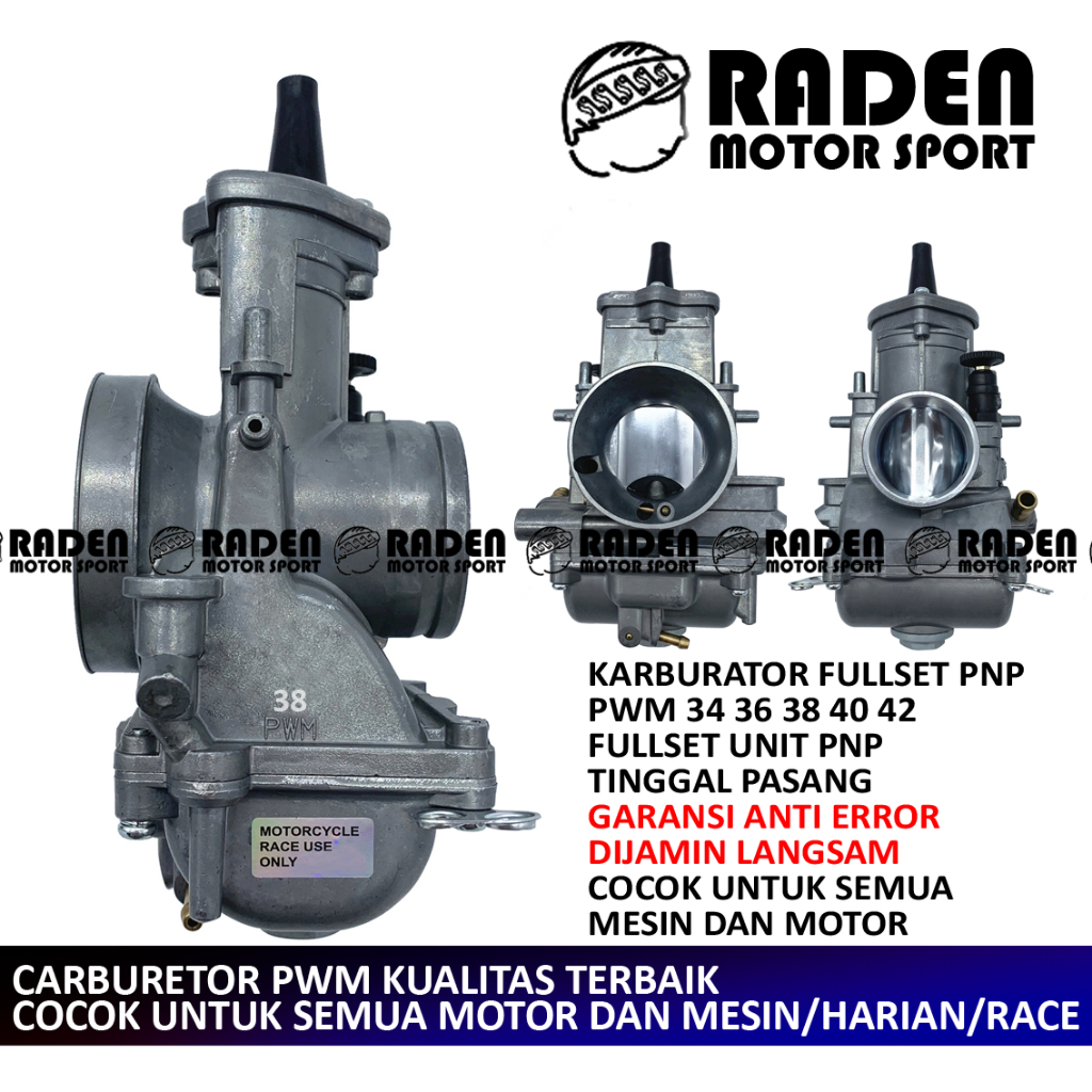 Jual (COD) KARBURATOR PWM 34 36 38 40 42 AIRSTRIKE RACING PWK AIR STRIKE MODIF KARBU CPO N BIT ...