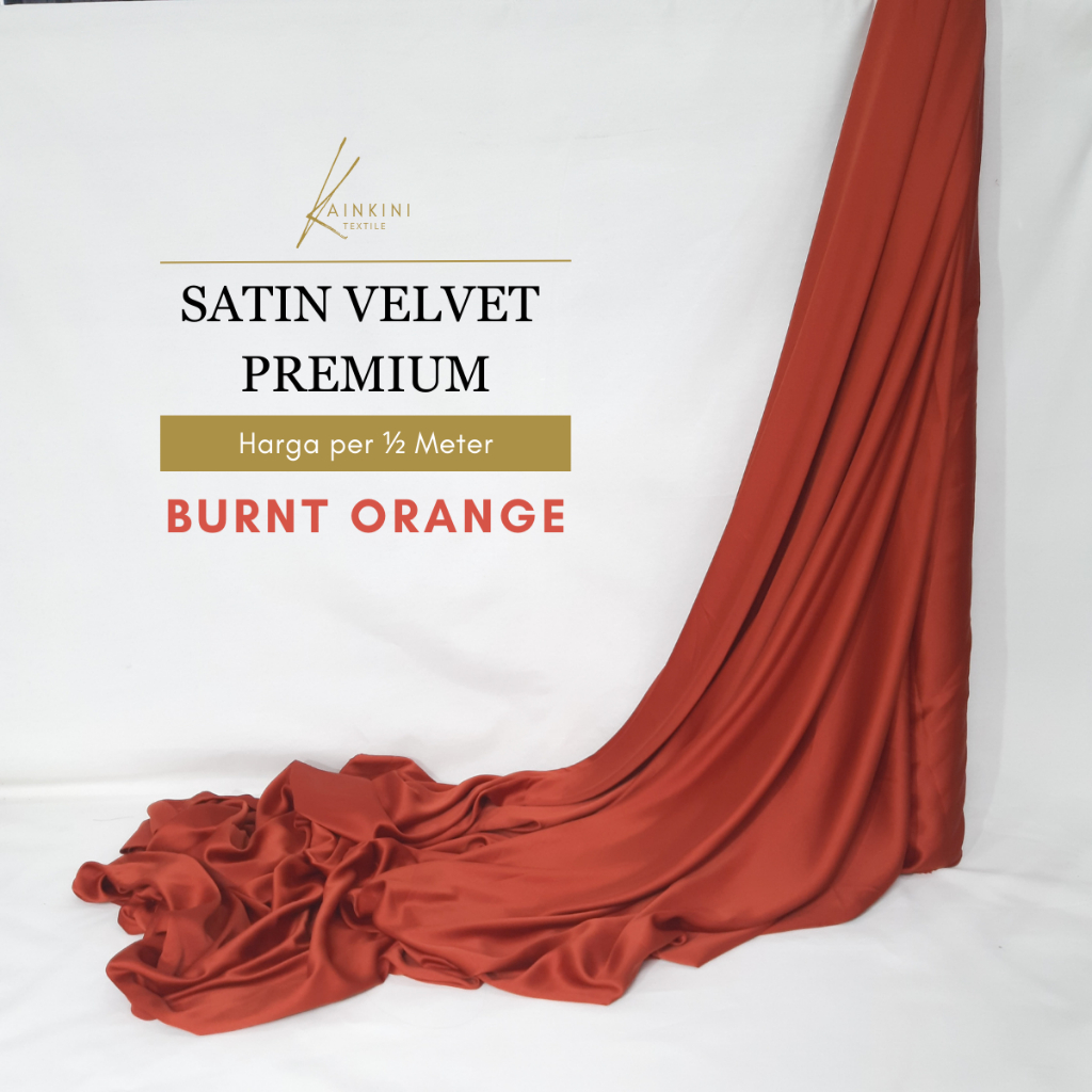 Jual (½ Meter) Kain Satin Velvet Premium Grade A Sateen Kilap Doff ...