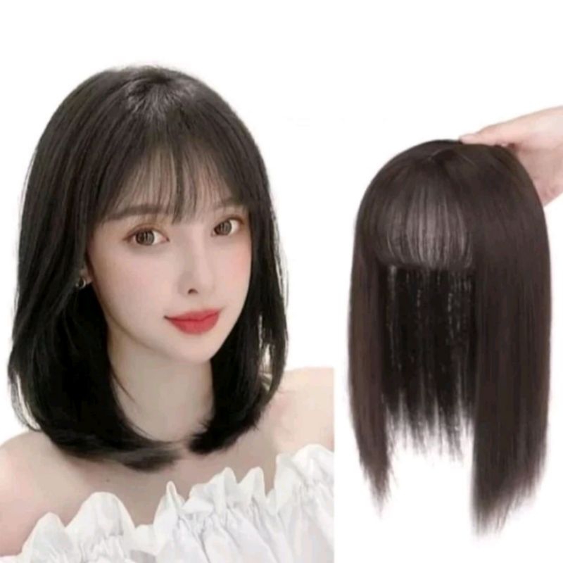 Jual Wig Extension Toupee Penambah Volume Rambut Poni Yang Tipis Rambut ...