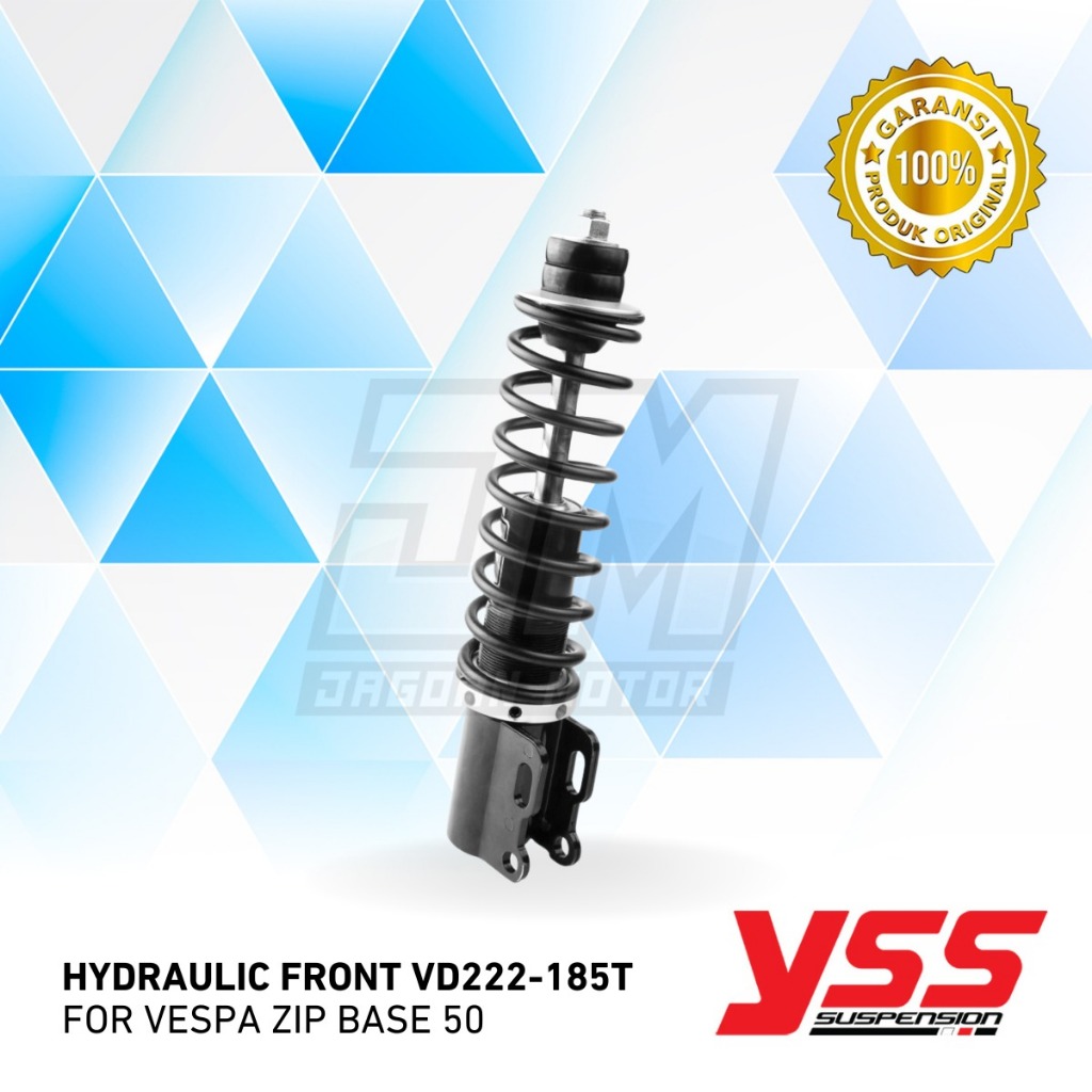 Jual YSS Single Shock Hydraulic Front VD222-185T For Vespa ZIP Base 50 / SSL25 / Fast Rider 50 ...