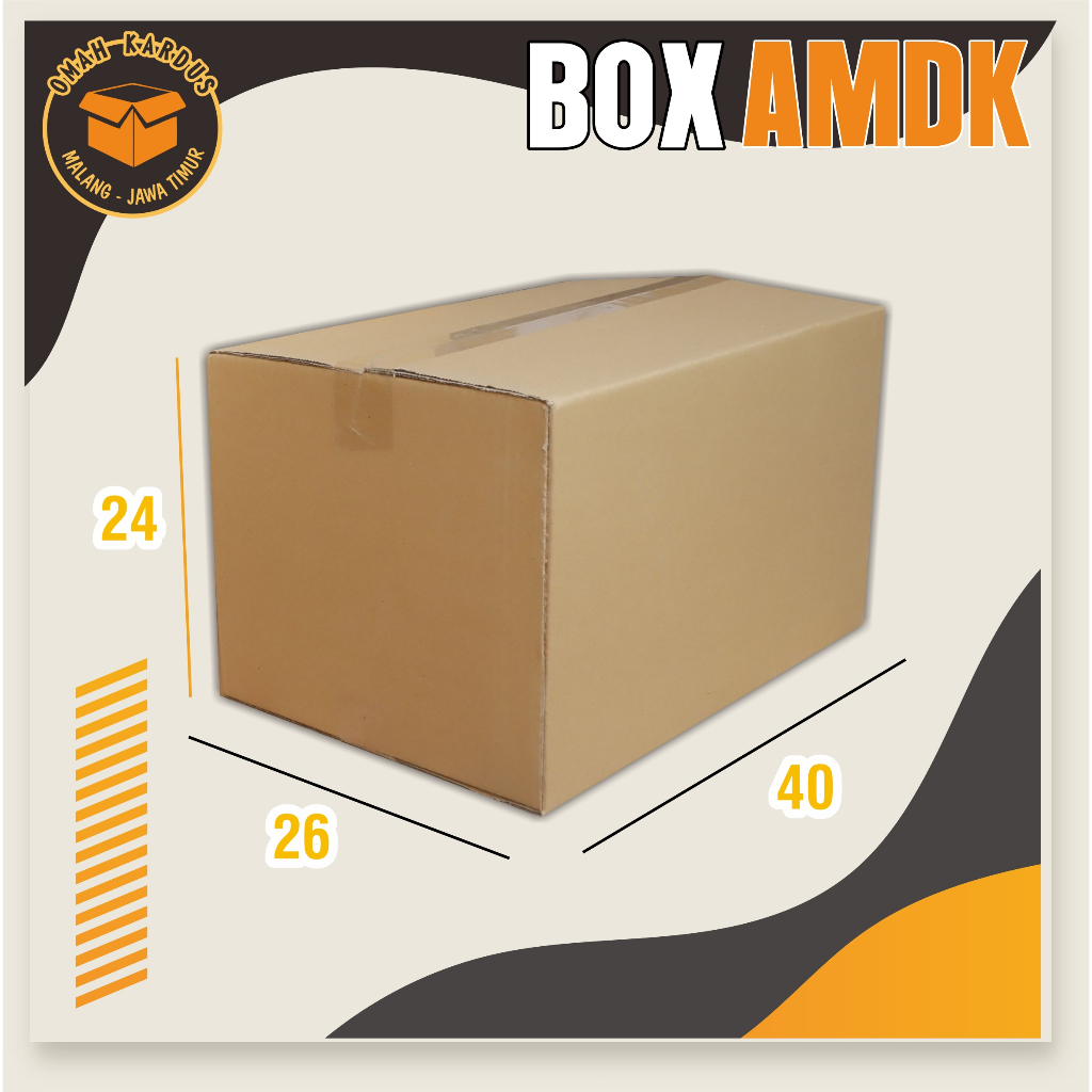 Jual Box Amdk Coklat600ml 40x26x24 cm | box packing | kardus packing ...