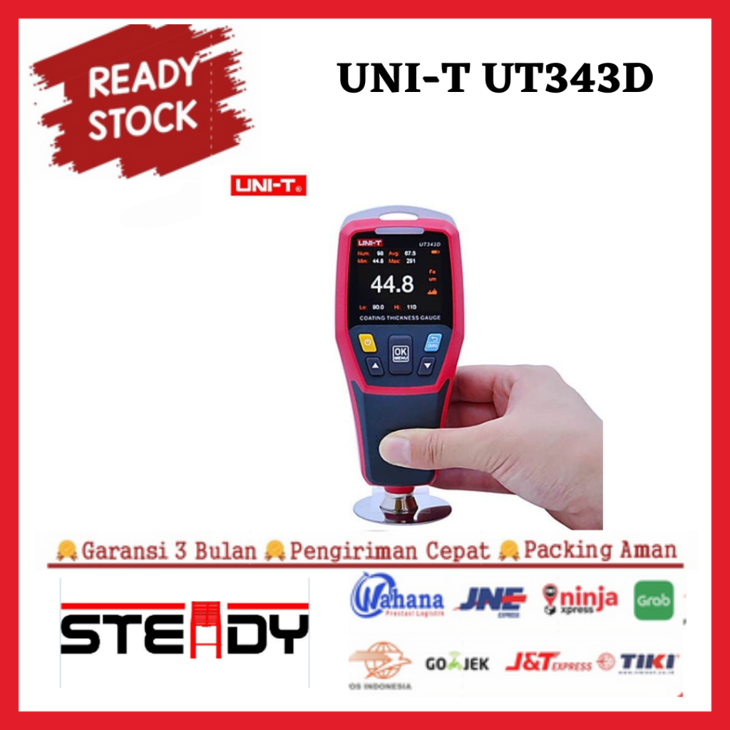 Jual Alat Ukur Ketebalan Cat UNI-T UT343D Coating Thickness Gauge UT ...