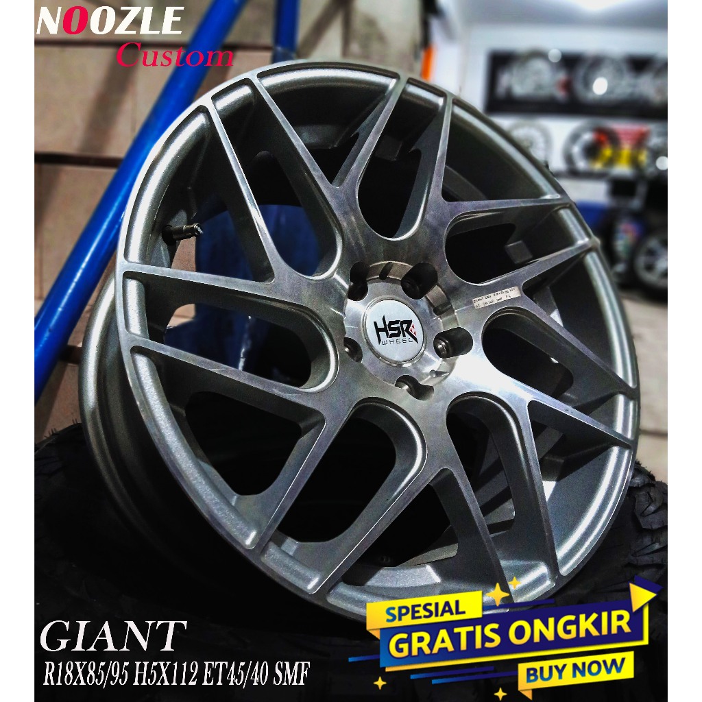 Jual Velg Mobil HSR Ring 18 Warna Chrome pelek Racing R18 Celong Type Giant | Shopee Indonesia