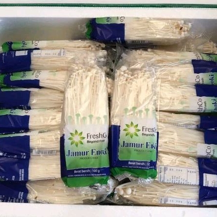 Jual Jamur Enoki China mushroom 100gr/pack | Shopee Indonesia